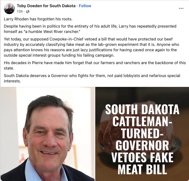 3rd place in the Governor’s race Toby Doeden launches attack against ...
